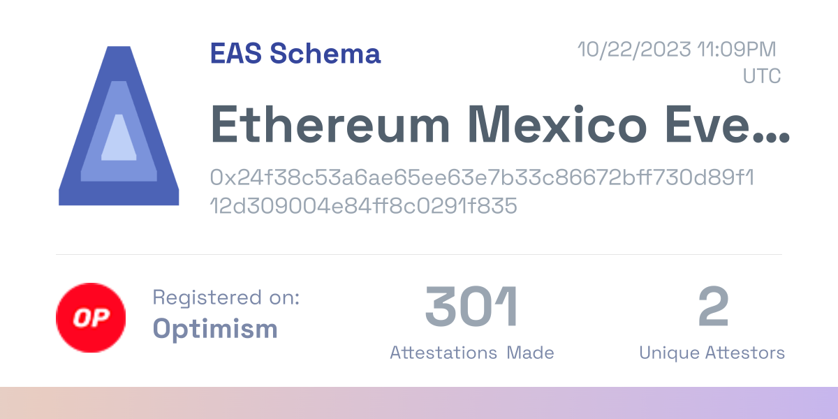 Schema #195 (Ethereum Mexico Event Attendance) - 0x24f3...1f835