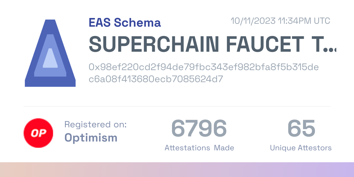 Schema #148 (SUPERCHAIN FAUCET TEMPORARY ACCESS) - 0x98ef...624d7